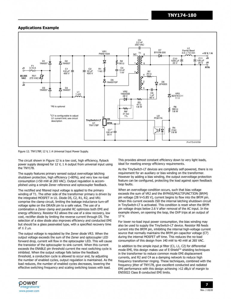 TNY175PN datasheet page 7