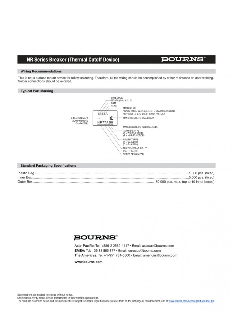 NR77AB0 datasheet page 3