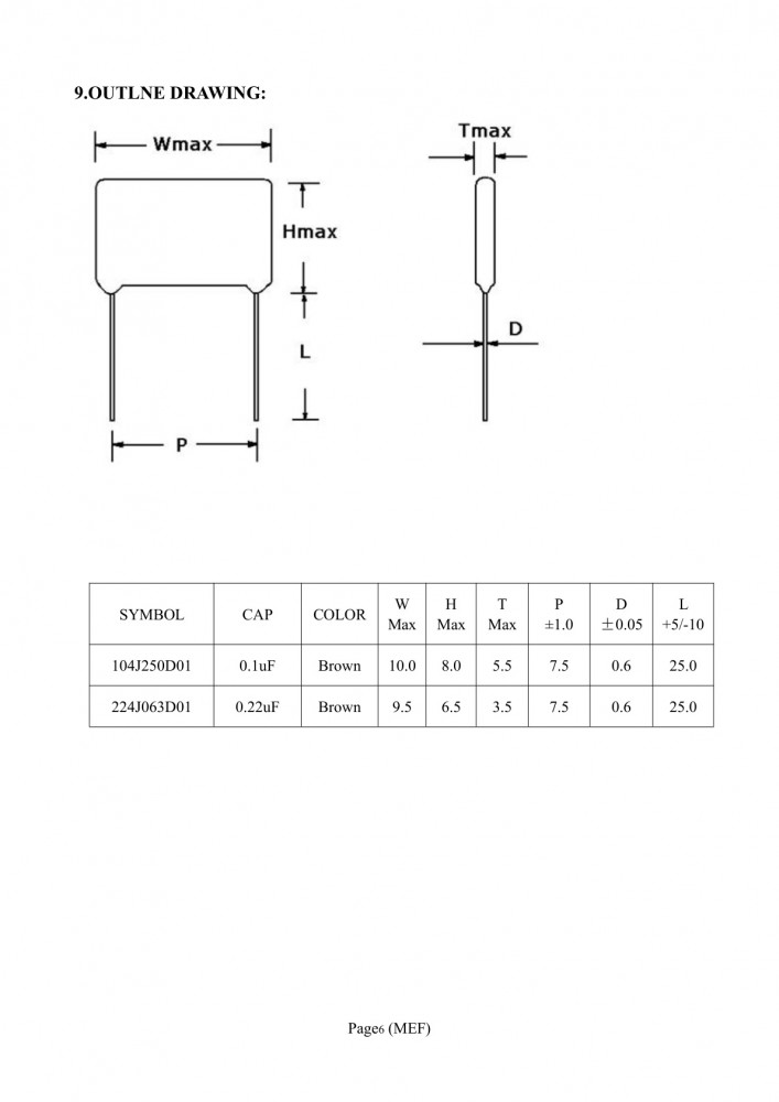 MEF104J250D01 specification page 7