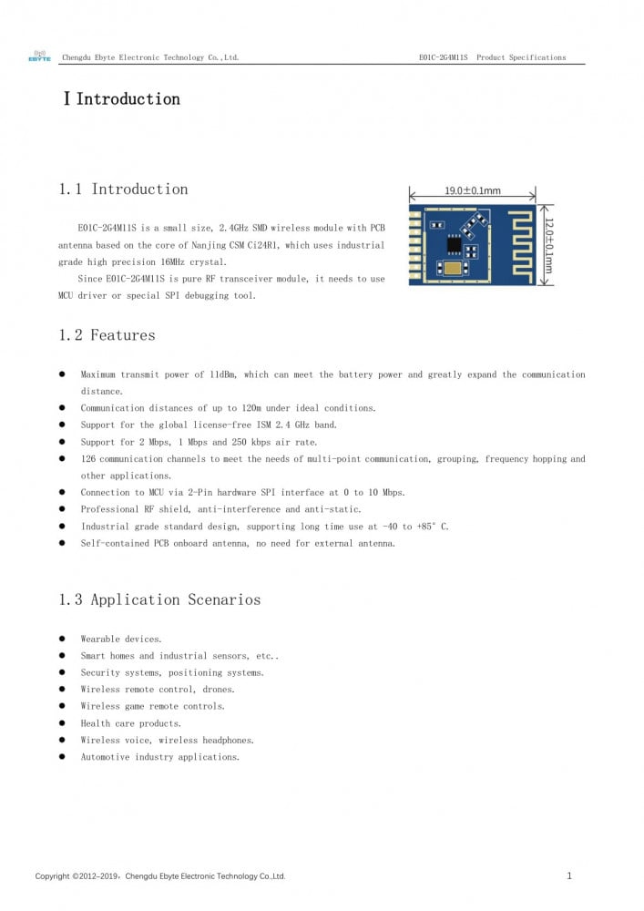 E01C-2G4M11S datasheet page 2