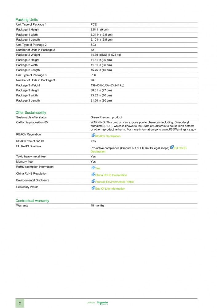 XAPA1110 product documentation page 2