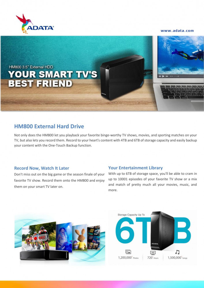 ADATA HM800 product document page 1