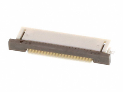 Easy-On FFC/FPC Connector, 0.50mm Pitch, Slider Series, Right-Angle, Bottom Contact, 2.00mm Height, 21 Circuits, Tin-Bismuth Plating