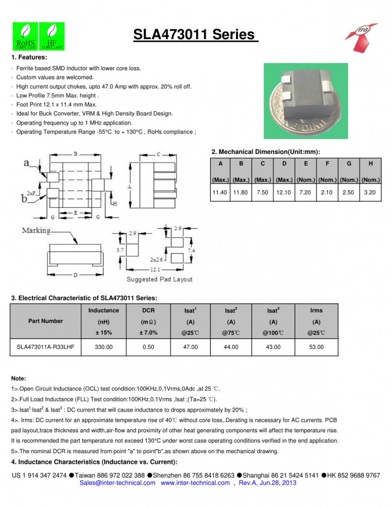 SLA473011 technical document image, page 1