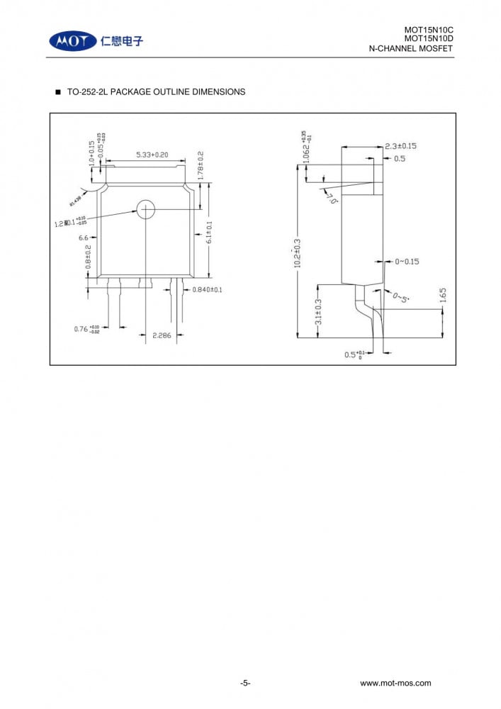 MOT15N10D datasheet page 5