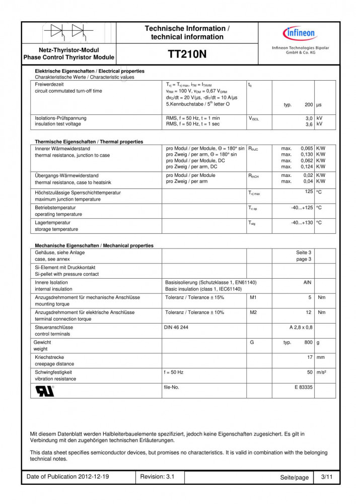 TD210N16KOF technical document page 3
