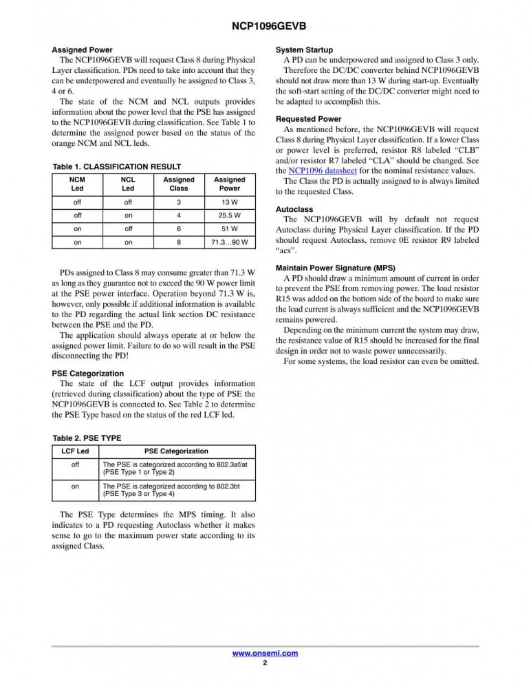 NCP1096GEVB document page 2