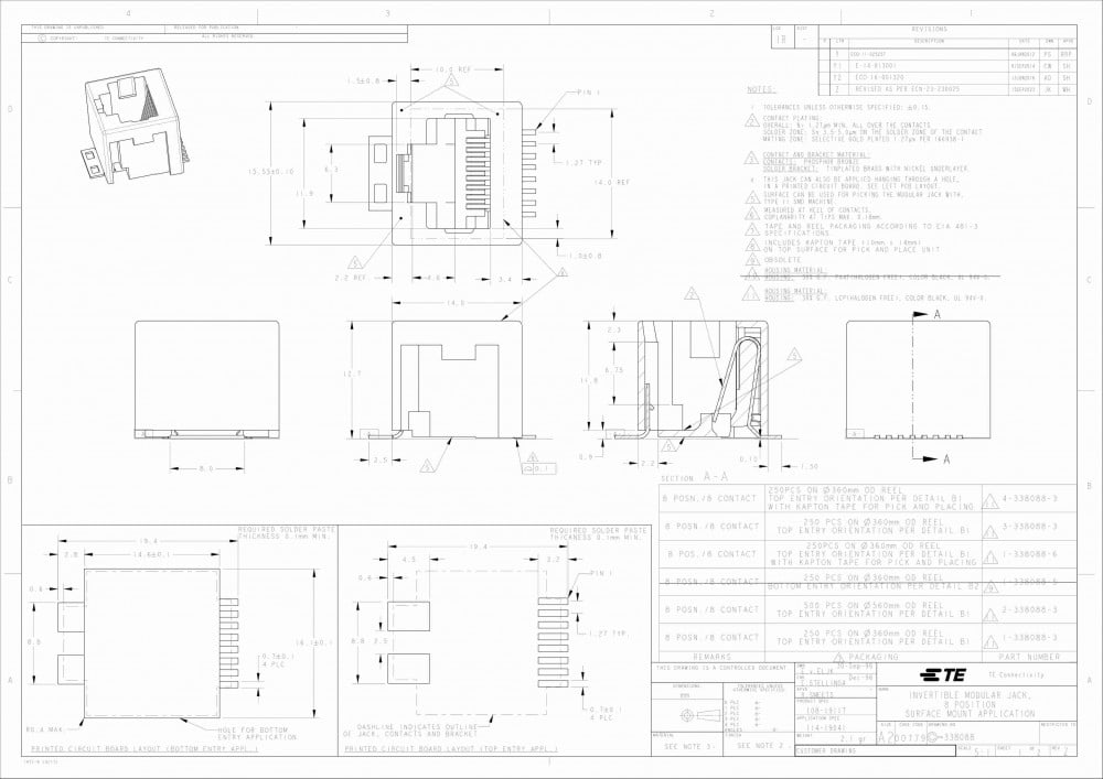 TE Connectivity 3-338088-3 technical document page 1