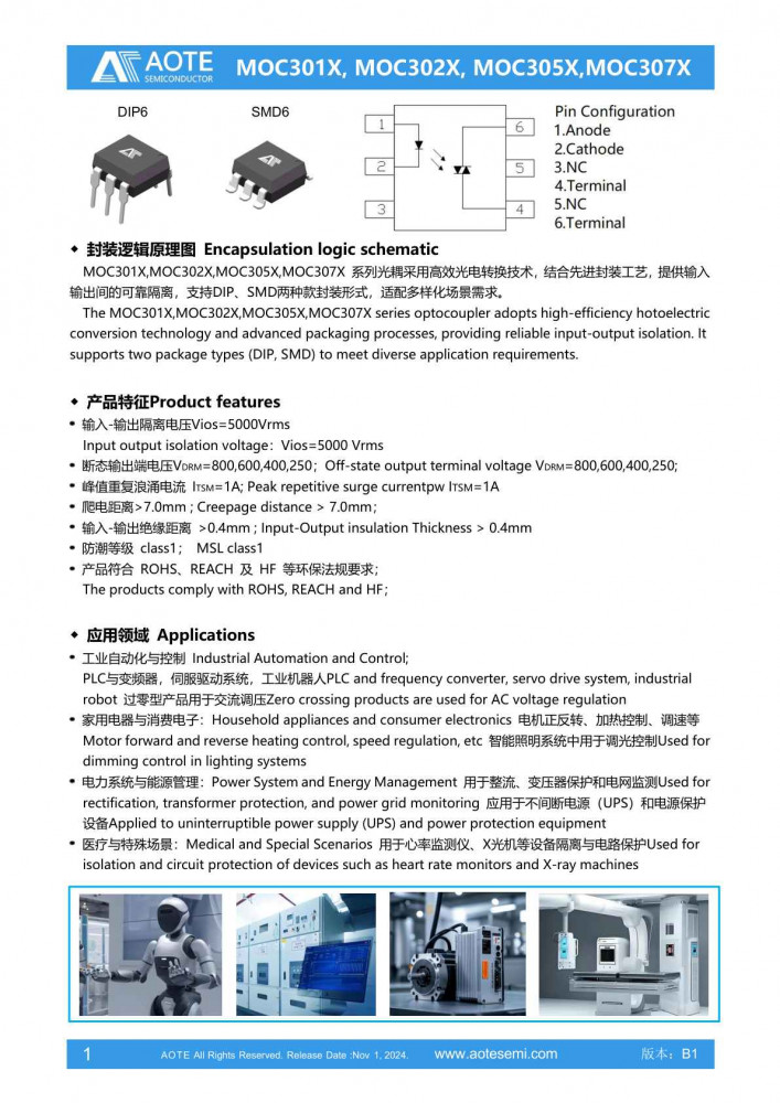 AOTE MOC3021SM datasheet page 2