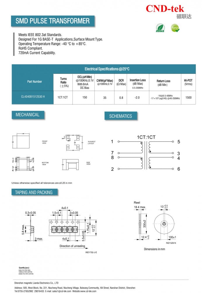 CL4040B1512530 H datasheet page