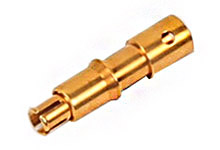 SMP Plug, Straight, Limited Detent, Panel Mount, Thread-in, 7.90mm Length, Tray, 50 Ohms