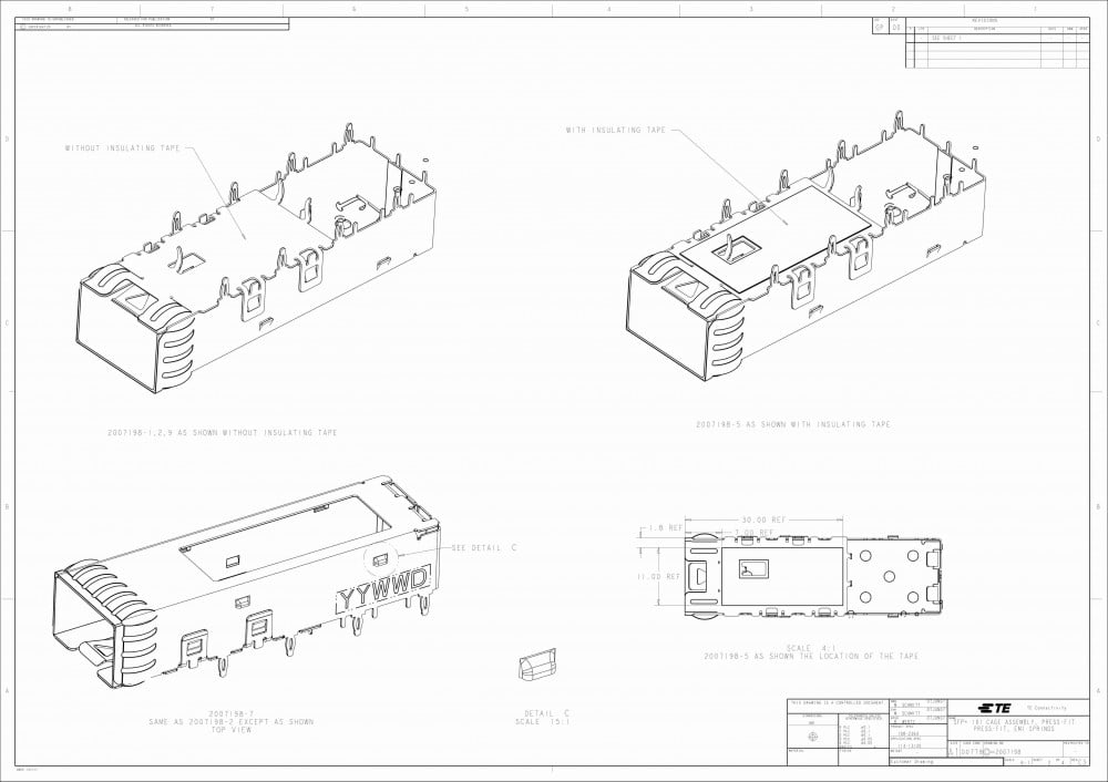 TE Connectivity 2007198-1 drawing sheet 2