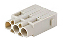Heavy-Duty Crimp Contact Insert, Male, 8-Pole, 16A, for Turned Crimp Contacts, Size «34.2x14.6»
