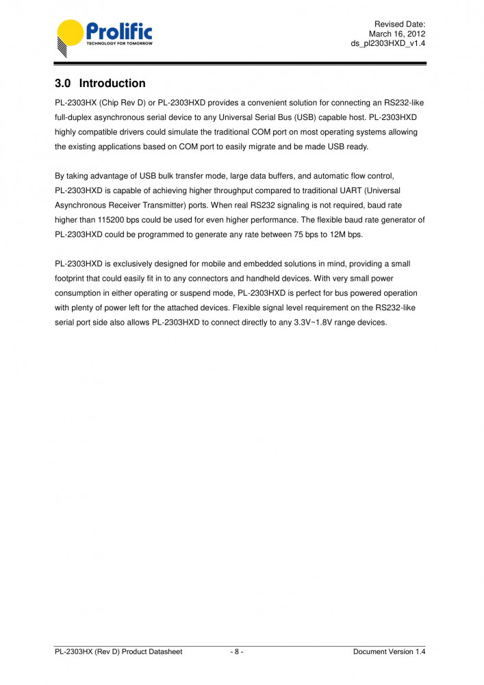 PL2303HXD datasheet page 8