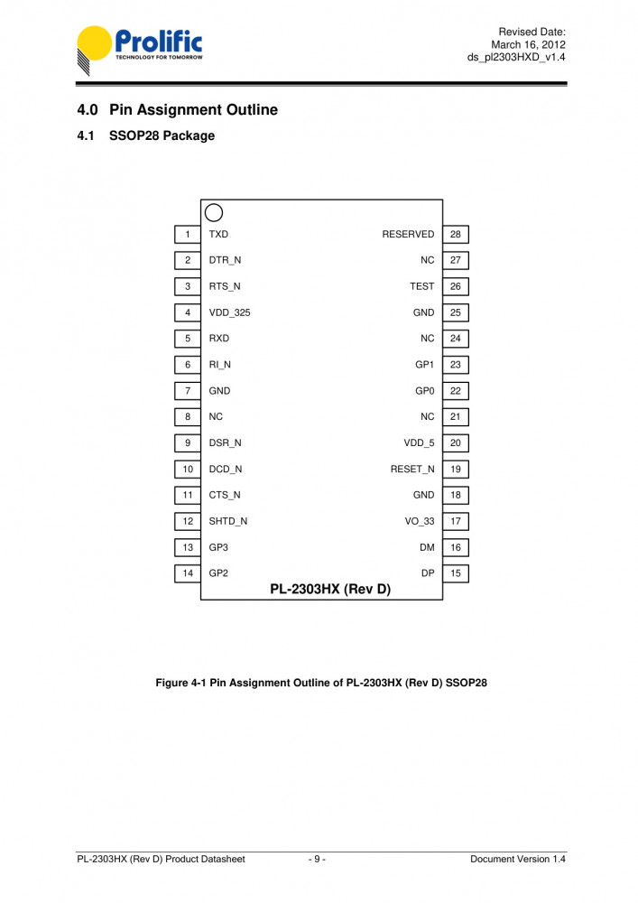 PL2303HXD datasheet page 9