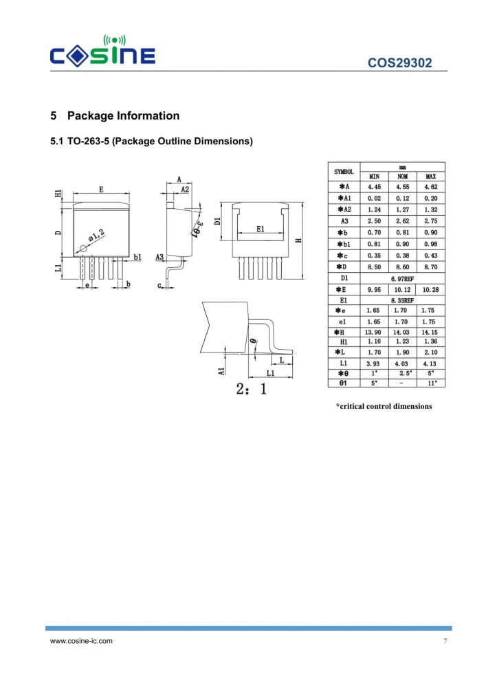 COS29302 datasheet page 7