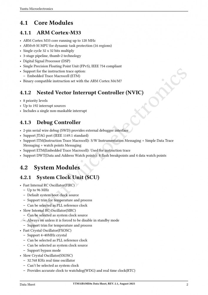 YTM32B1ME0x datasheet page 6