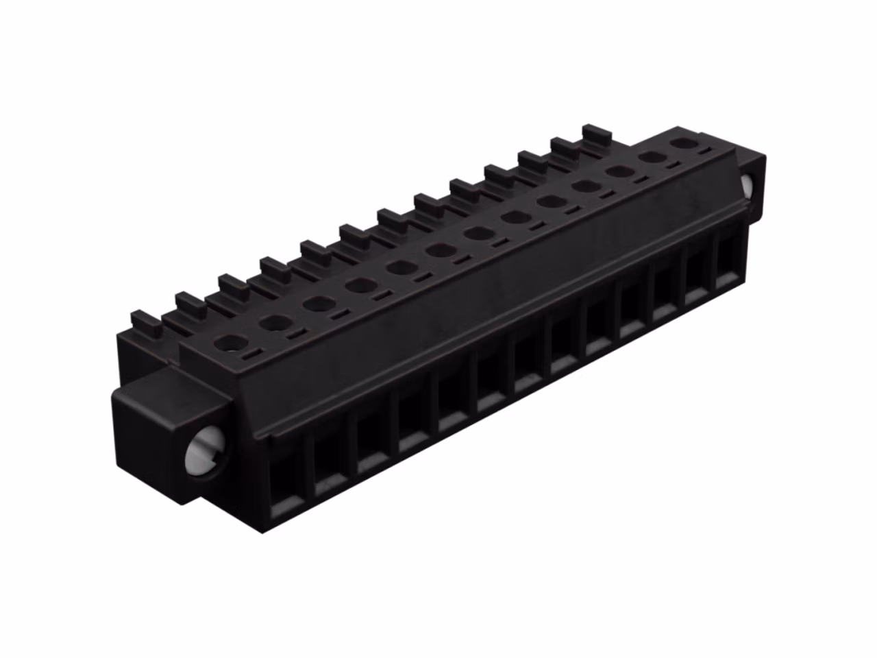 3.81mm Pitch Eurostyle Horizontal Plug, with Retention Screws and Standard Imprinting, Black, 13 Circuits for sale