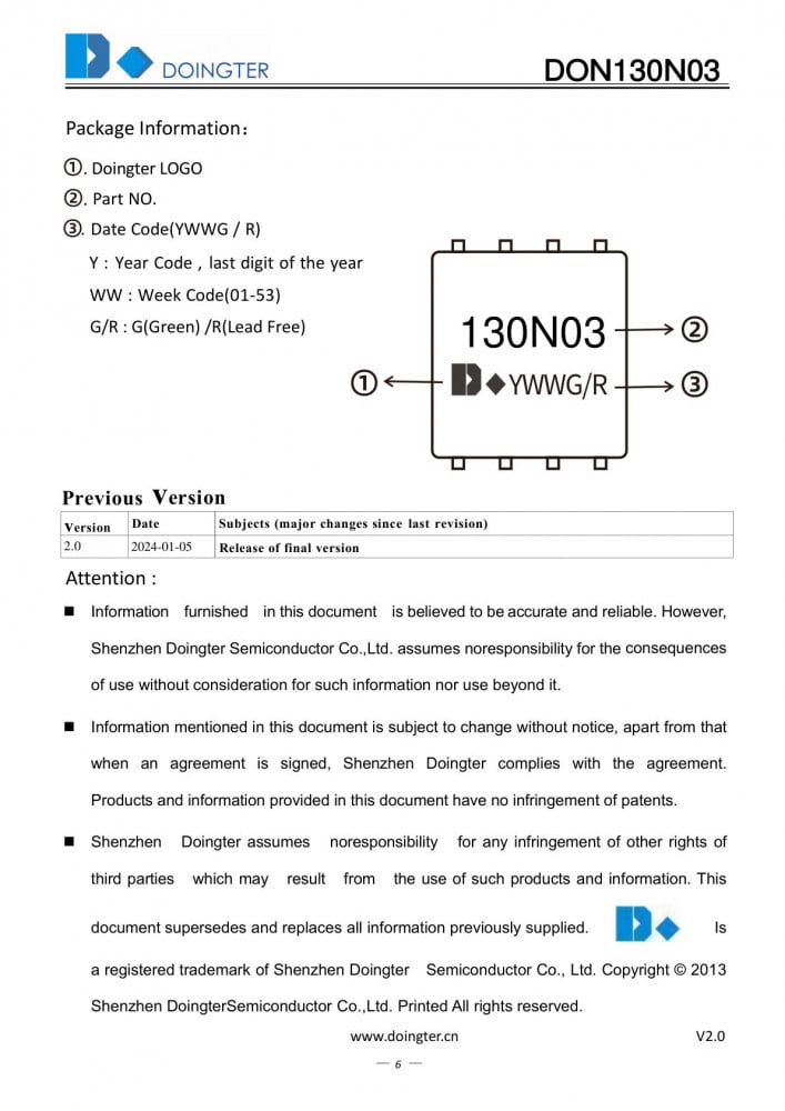 DON130N03 datasheet page 6