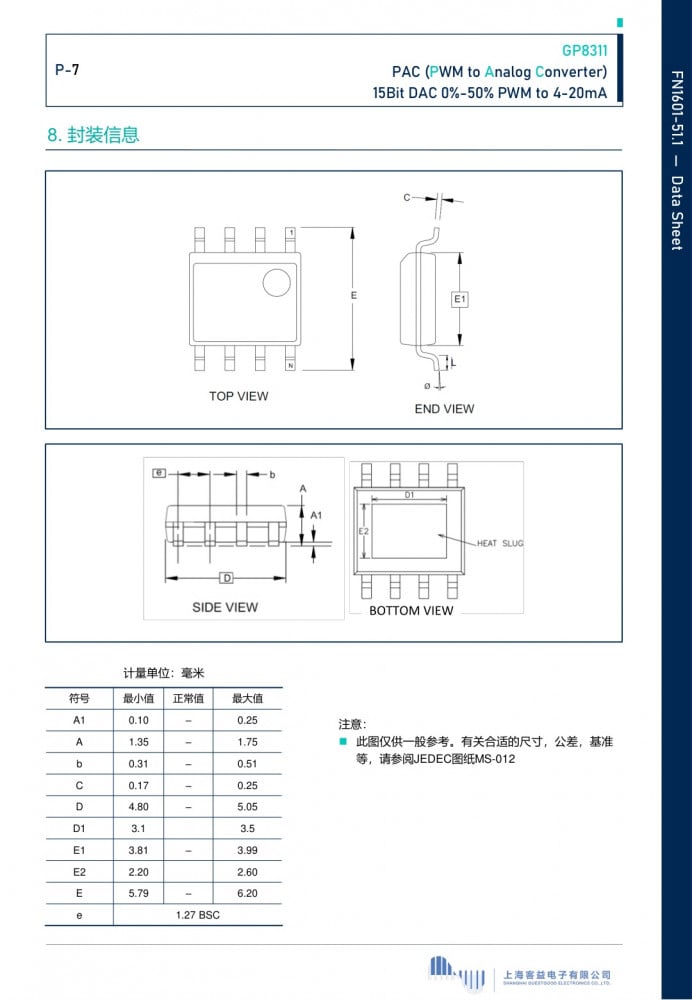 GP8311-TC50-EW datasheet page 7