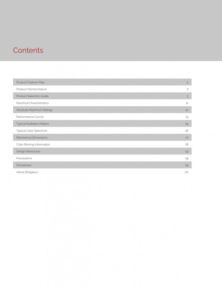Bridgelux E6 datasheet page 3