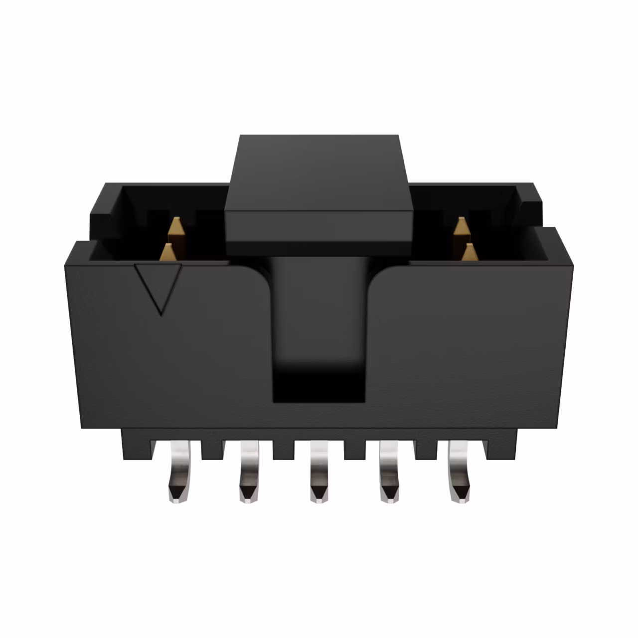 2.00mm Pitch, Milli-Grid PCB Header, Dual Row, Vertical, Surface Mount, Shrouded, 10 Circuits, 0.05µm Gold (Au) Plating, Dual Side Slots, Center Polarization, with Cap, Tube for sale