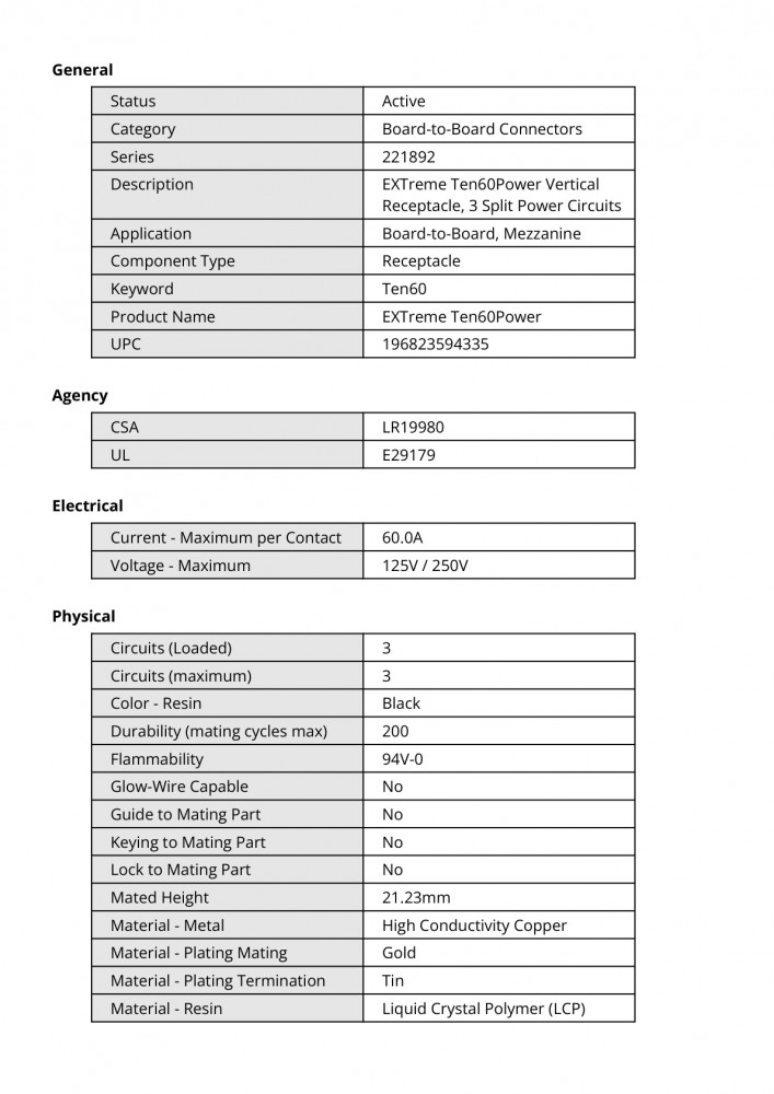 MOLEX 2218929203 technical document image, page 2