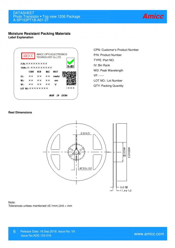 A-SP153PT1B-A01-2T datasheet page 6