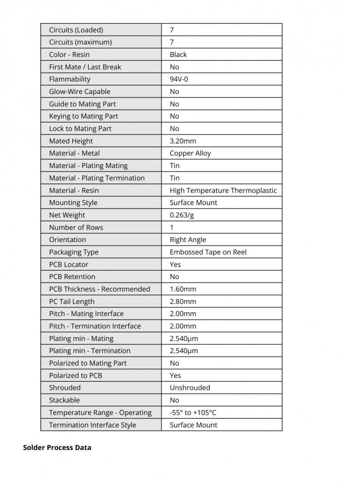 MOLEX 878580750 technical document preview, page 3