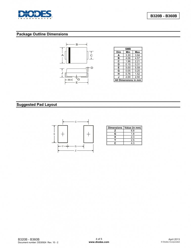 B360B-13-F datasheet page 4