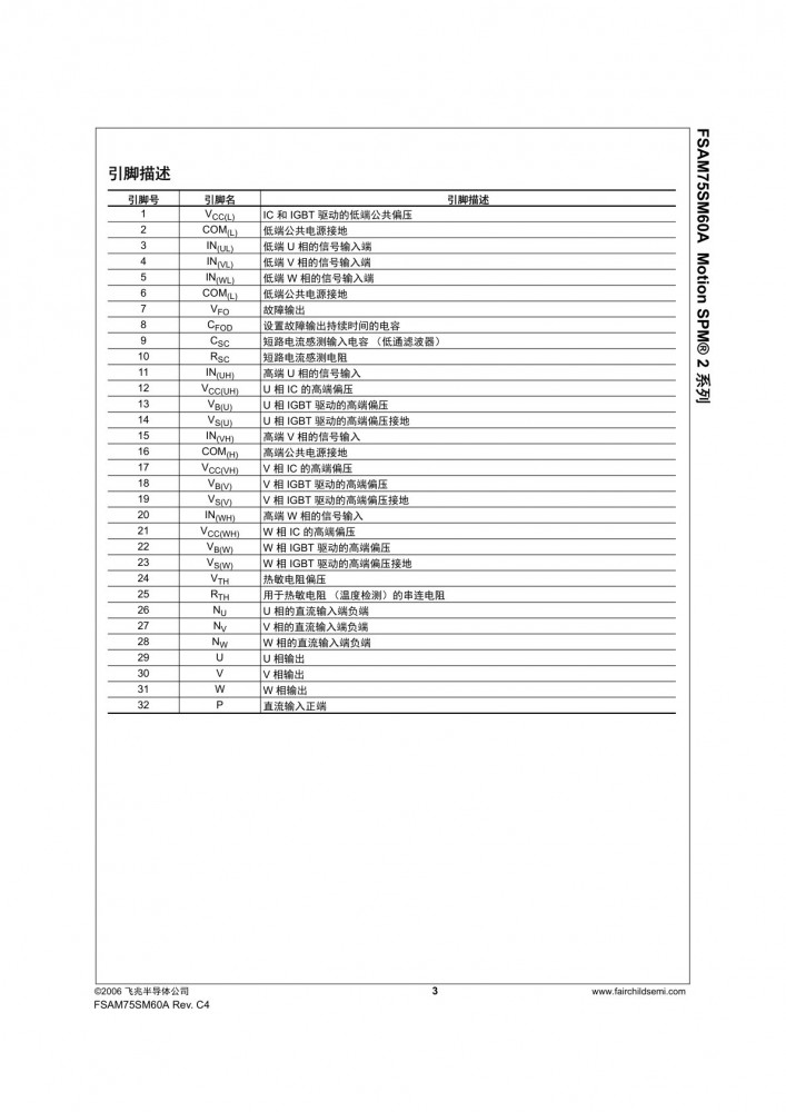 FSAM75SM60A datasheet page 4