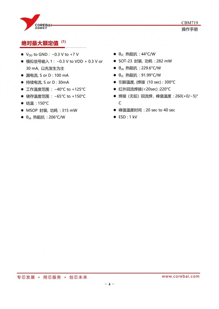 CBMG719AMS8 datasheet page 4