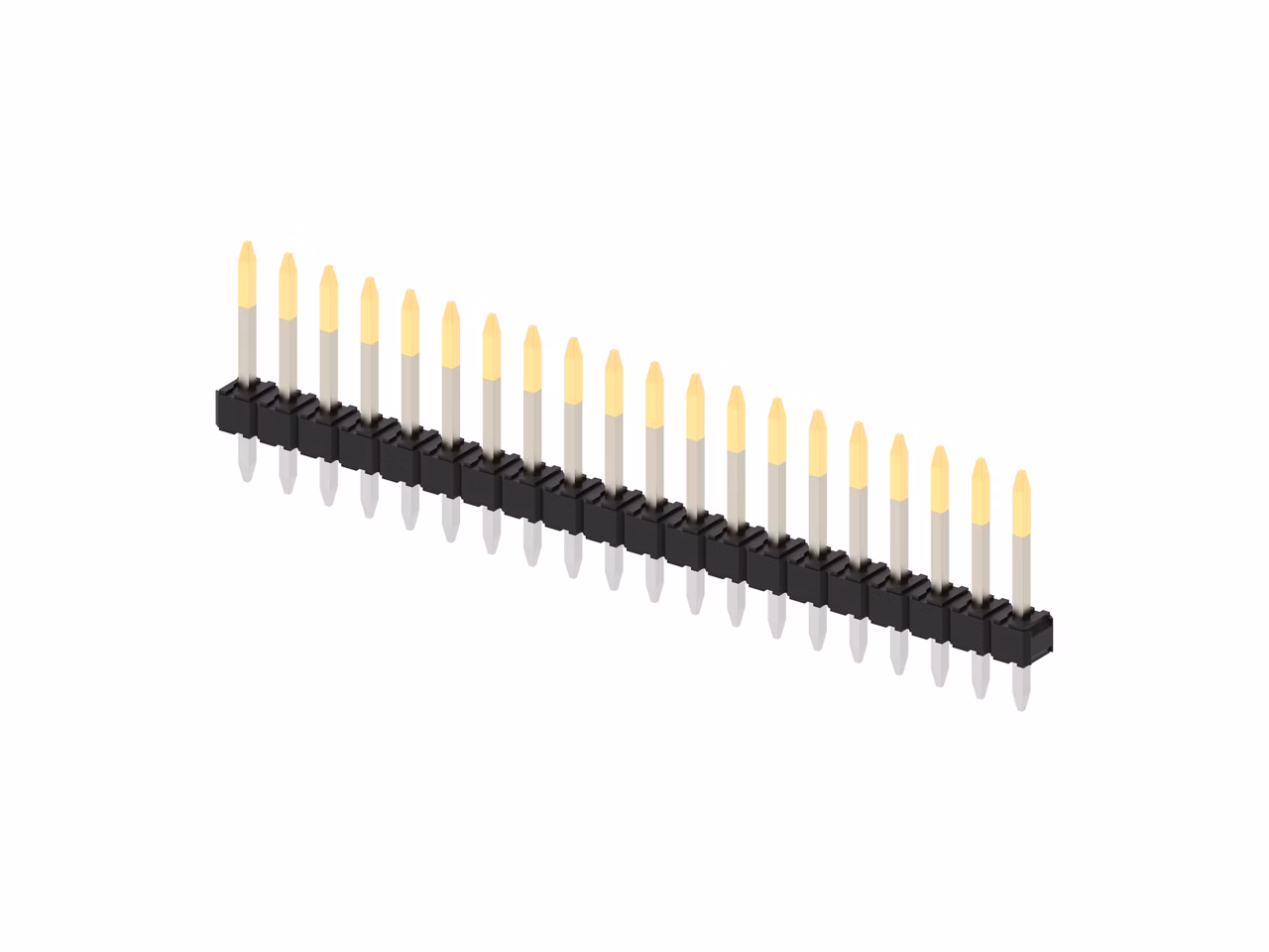 KK 254 Breakaway Header, Vertical, 21 Circuits, Tin (Sn) Plating, Mating Pin Length 6.09mm, Bag