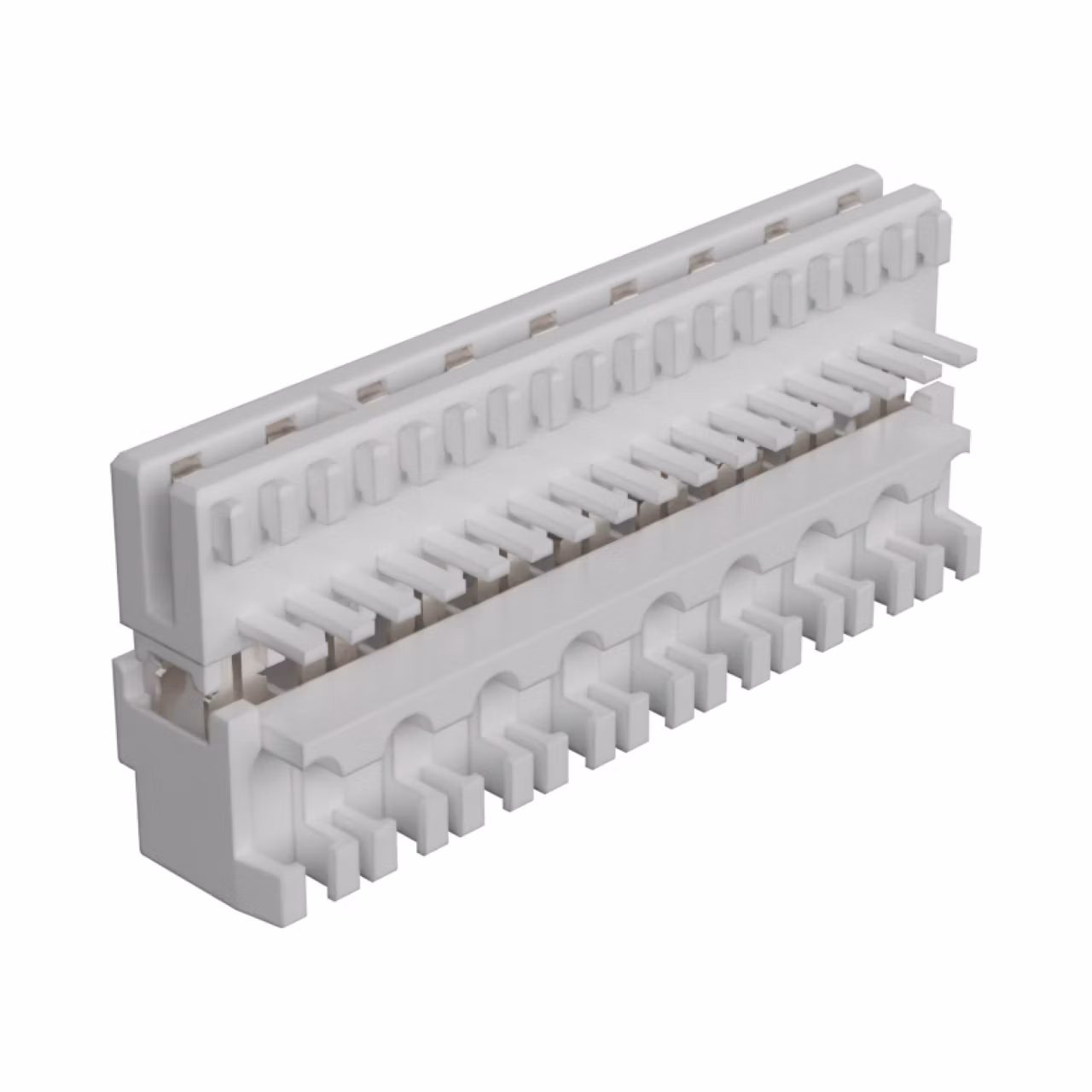 Appli-Mate RAST Power IDT Housing, 5.00mm Pitch, Direct/Indirect, Female, 2 Circuits, Fully Coded, Latch Between Circuits 1 and 2, Open End Walls