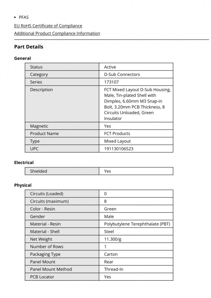 MOLEX 1731071176 technical drawing page 2