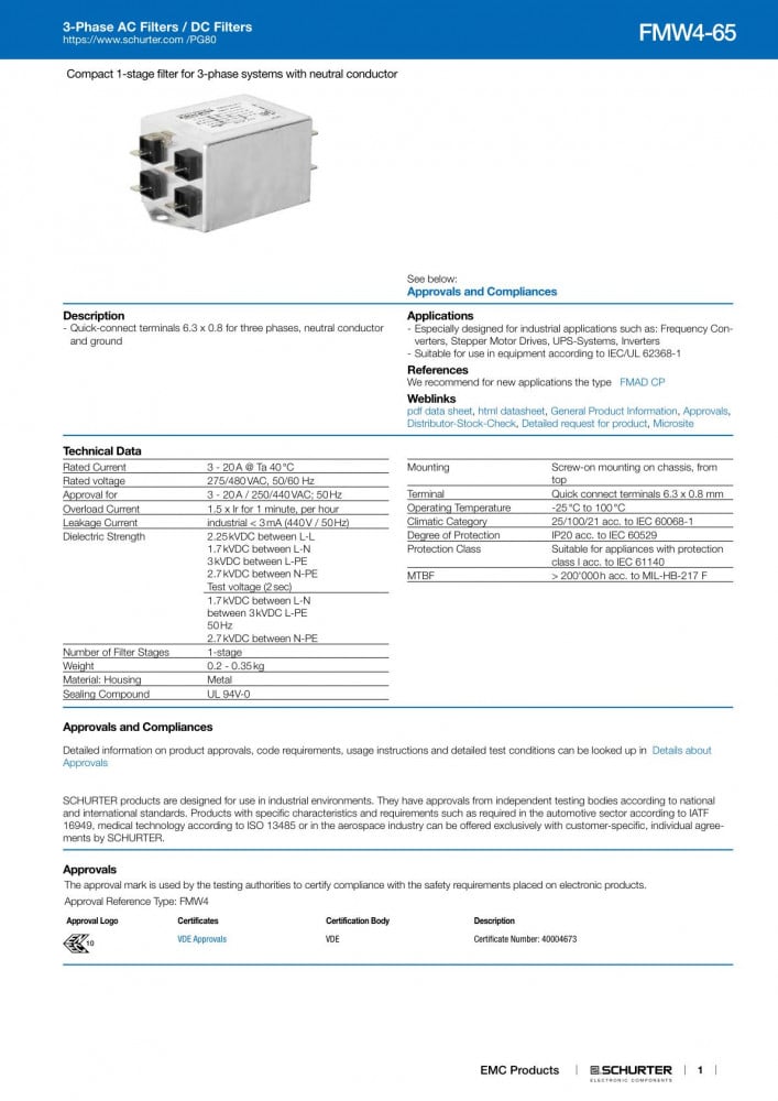 FMW-65-0004 technical document page 1