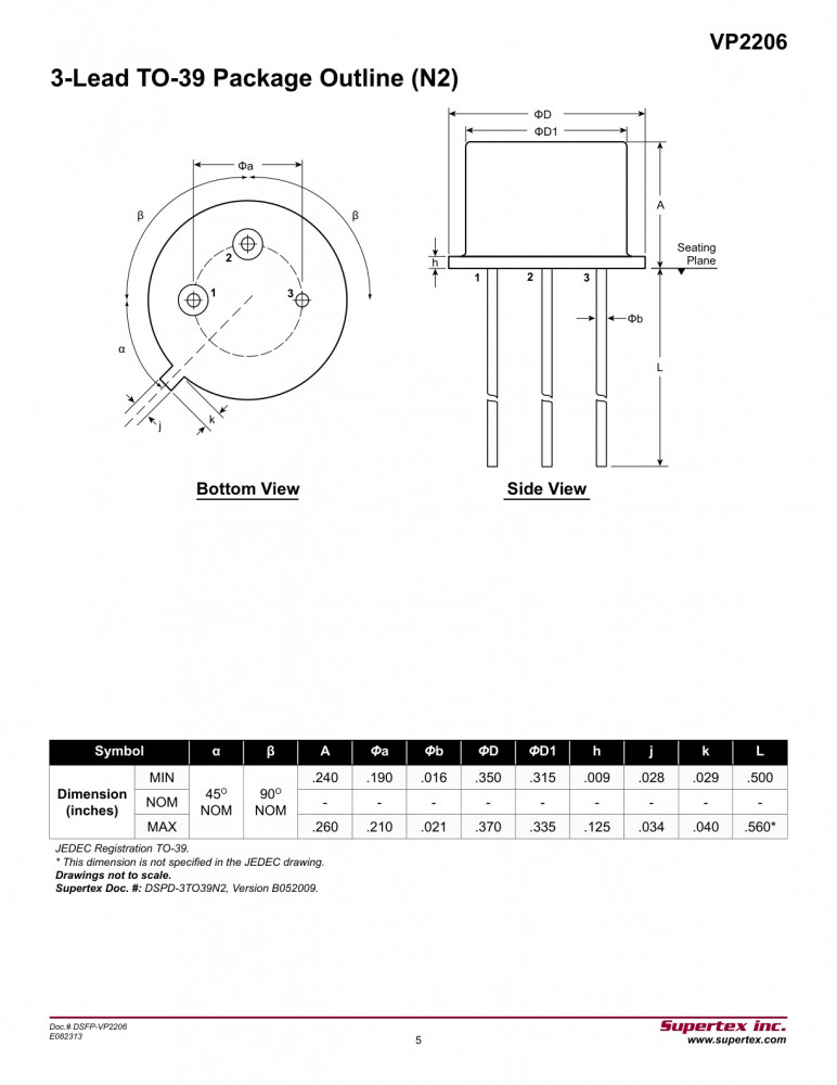 VP2206N2 datasheet page 5