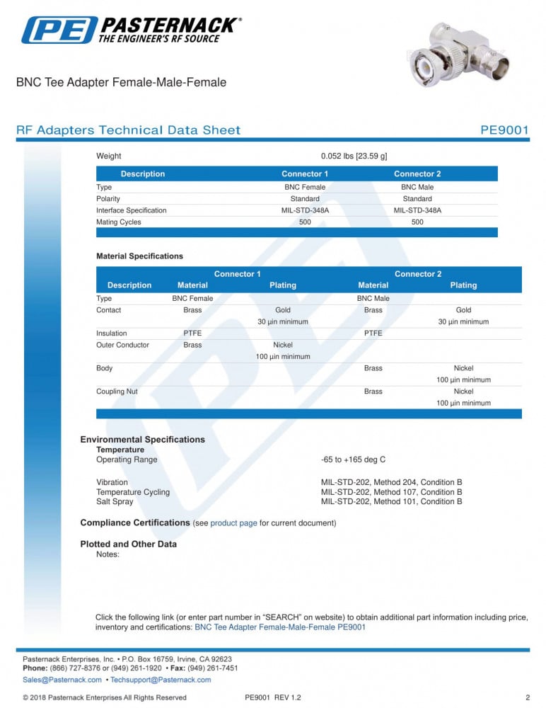 PE9001 technical document page 2