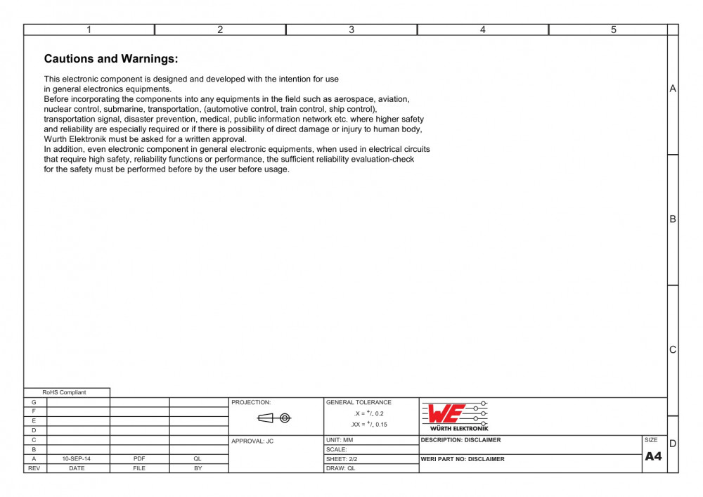 Technical drawing page 2 for part 696122003001
