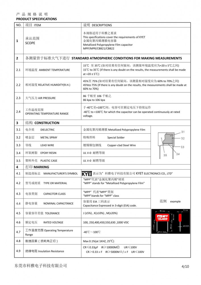 KYET specification page 4