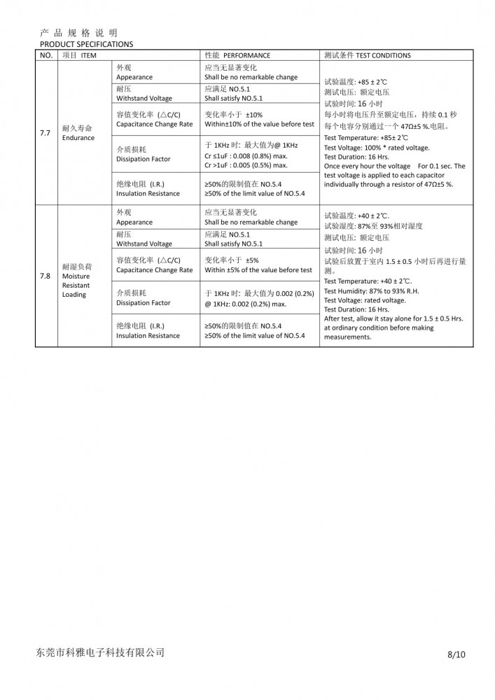KYET specification page 8