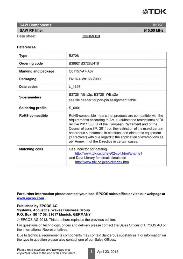 B3728 datasheet page 8