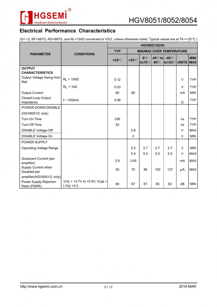 HGV8054MT/TR datasheet page 5