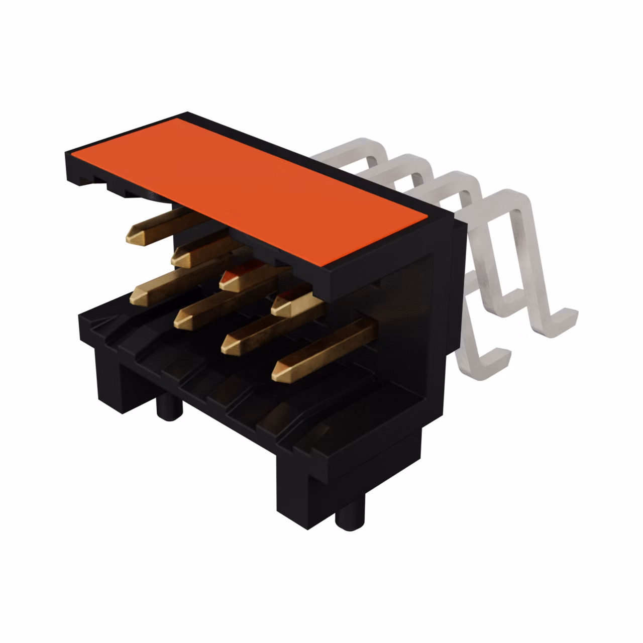 2.00mm Pitch, Milli-Grid PCB Header, Dual Row, Right-Angle, Surface Mount, 0.76µm Gold (Au) Plating, 8 Circuits, Open Ends, Center Polarization, with Peg, Tape and Reel for sale