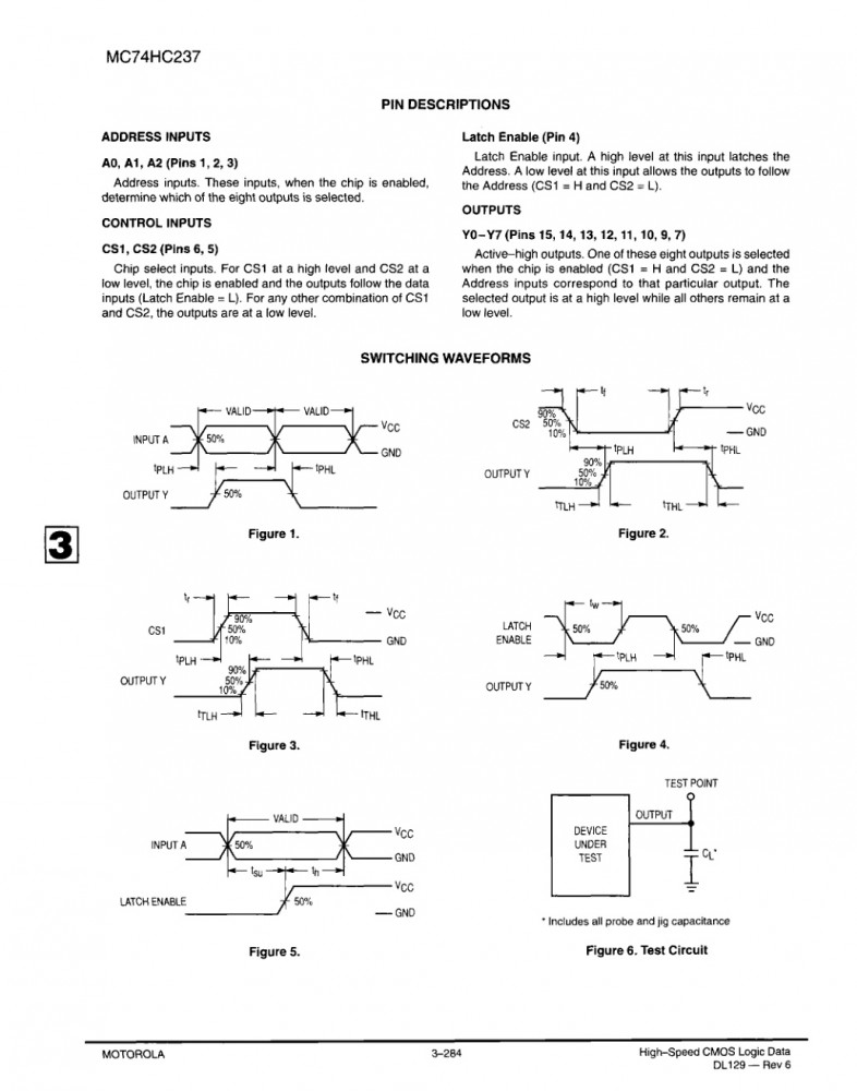 MC74HC237N datasheet page 5