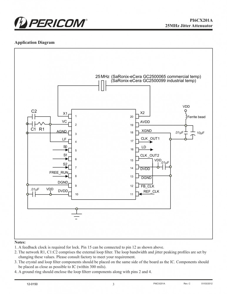 PI6CX201ALE datasheet page 3