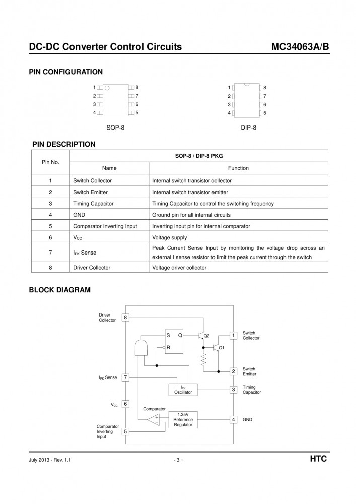 MC34063AN datasheet page 3