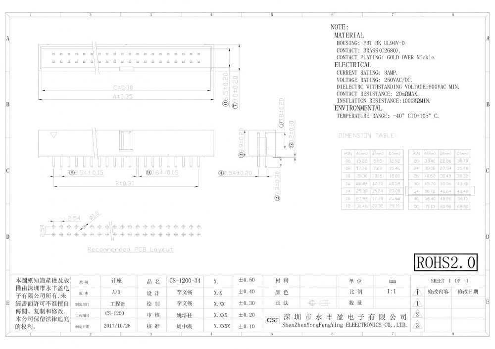 CST CS-1200-34 technical drawing