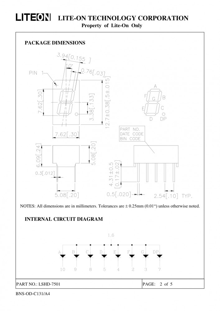 LSHD-7501 datasheet page 3
