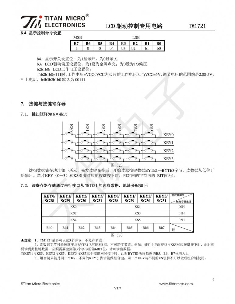 TM1721 datasheet page 6